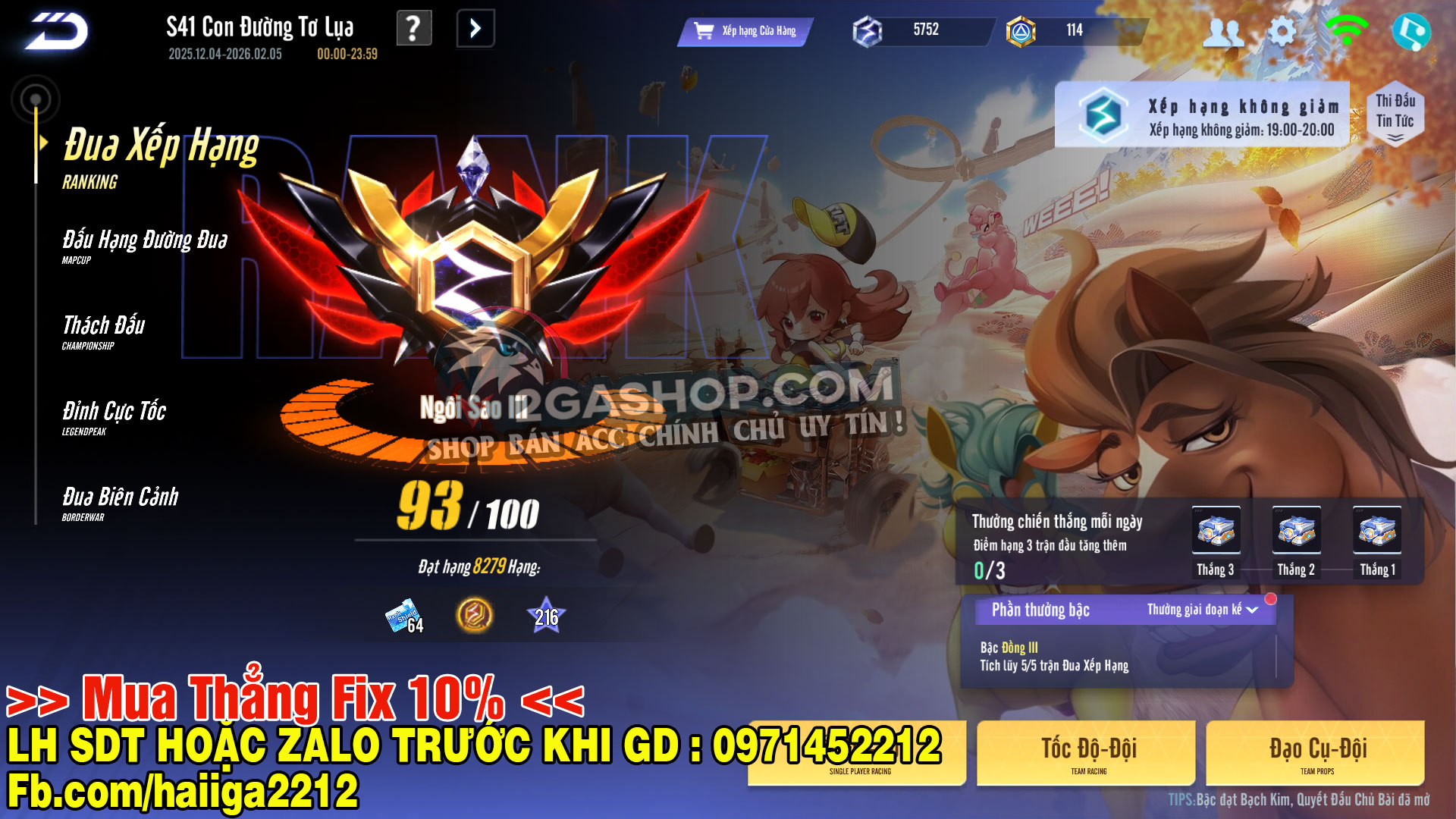 Tài khoản ZING rank 1 giá rẻ 1000000 #4030